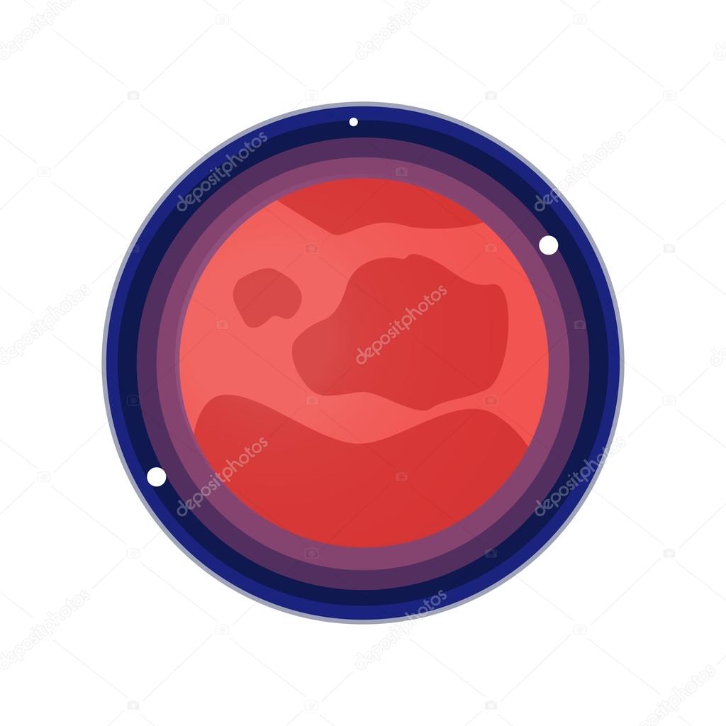 Mars planet icon Stock Vector by ©AnSim 123513822