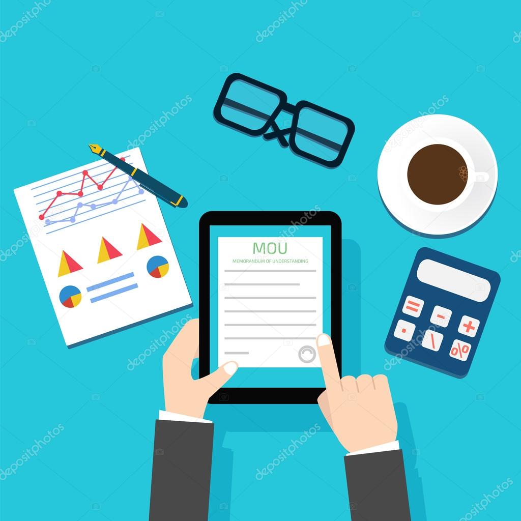 Memorandum of understanding illustration — Stock Vector © AnSim #123514370