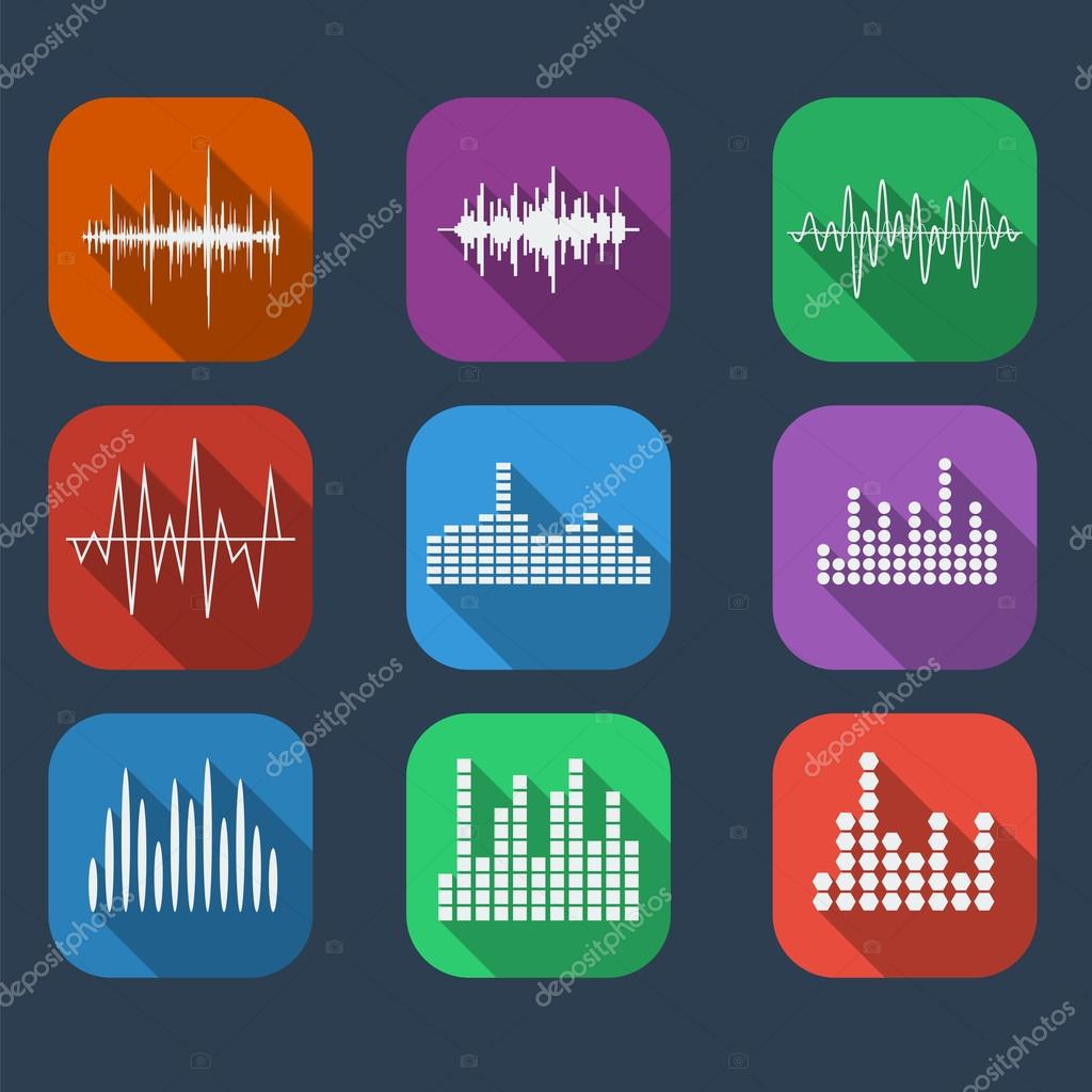 Music soundwave icons set. Stock Vector Image by ©AnSim #77269256