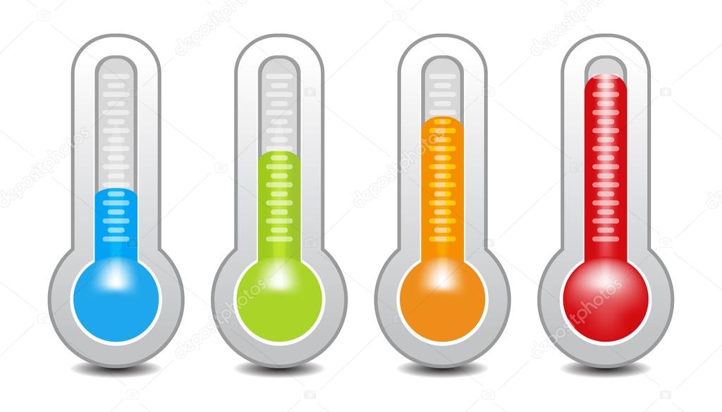 Colorful temperature gauges Stock Vector Image by ©AnSim #77269824
