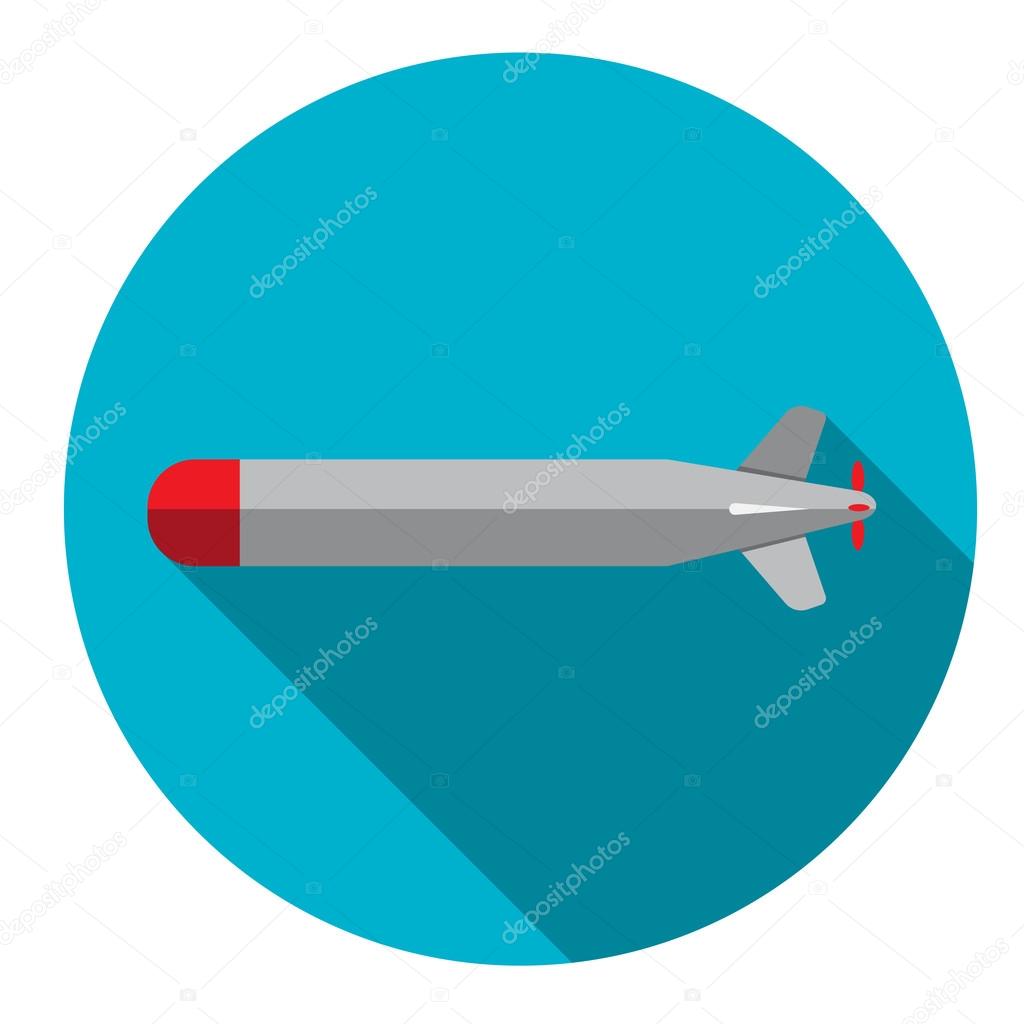 Torpedo icon in blue circle Stock Vector Image by ©AnSim #82006160