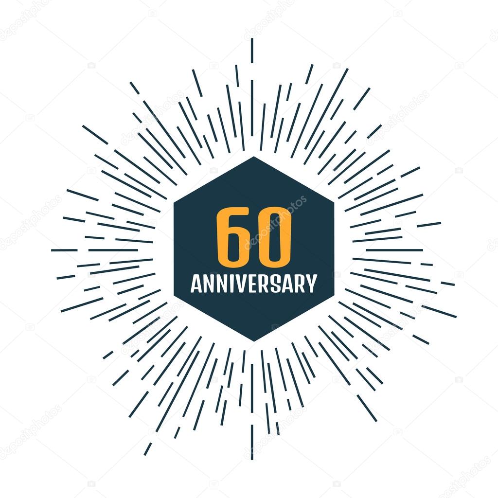 Anniversary logo 60th. Anniversary 60. — Stock Vector © AnSim #92542528