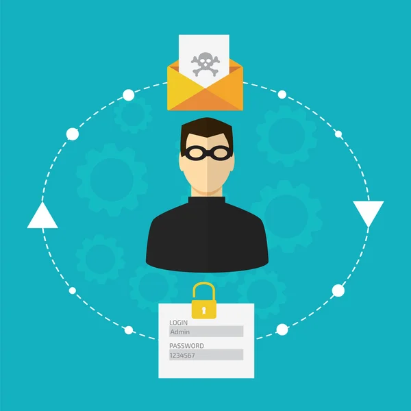 Protection against hacker concept. Stock Vector Image by ©AnSim #95165172