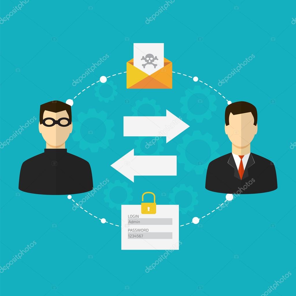 Protection against hacker concept. Stock Vector Image by ©AnSim #95165172