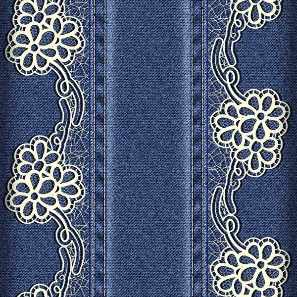 Jeans background with white floral tape. Stock Vector Image by ©Iricat ...