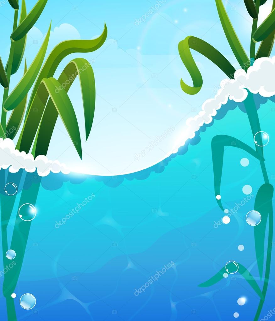 River and aquatic plants Stock Vector Image by ©stekloduv #75617013