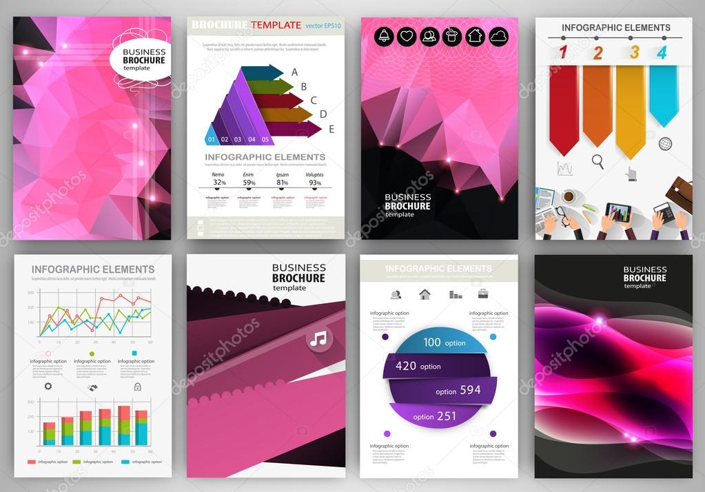 Pink backgrounds, abstract concept infographics and icons ©stekloduv ...