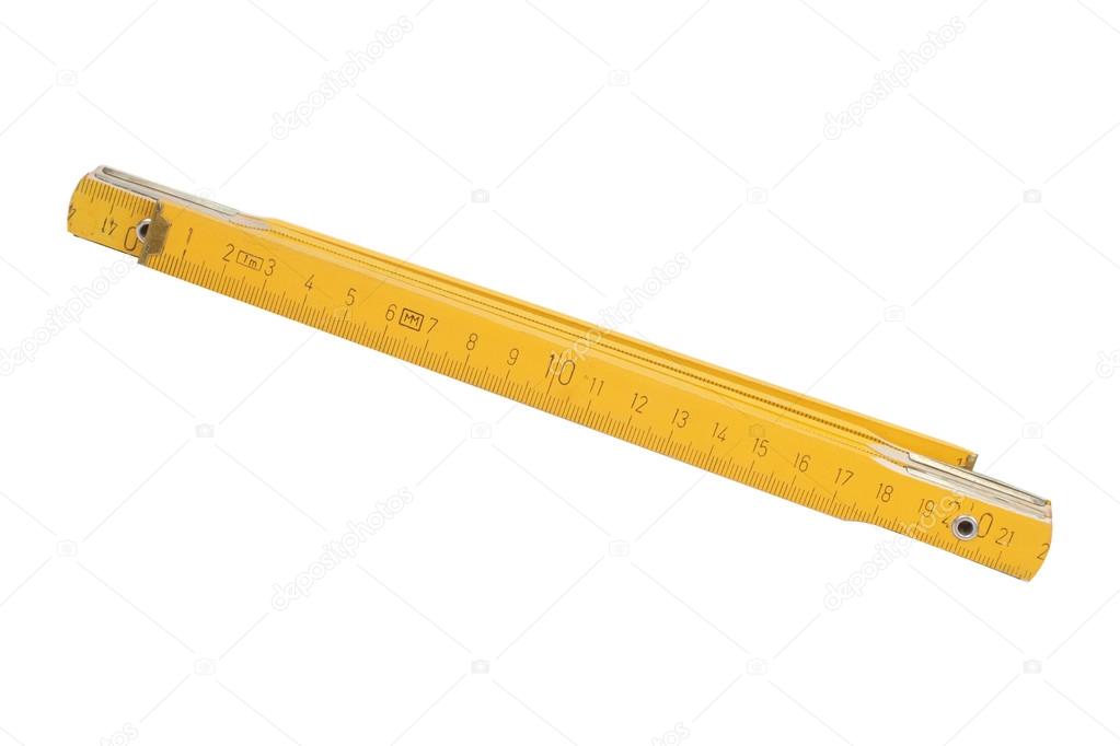 A wooden ruler on a white background — Stock Photo © maksimka3738 #54269137