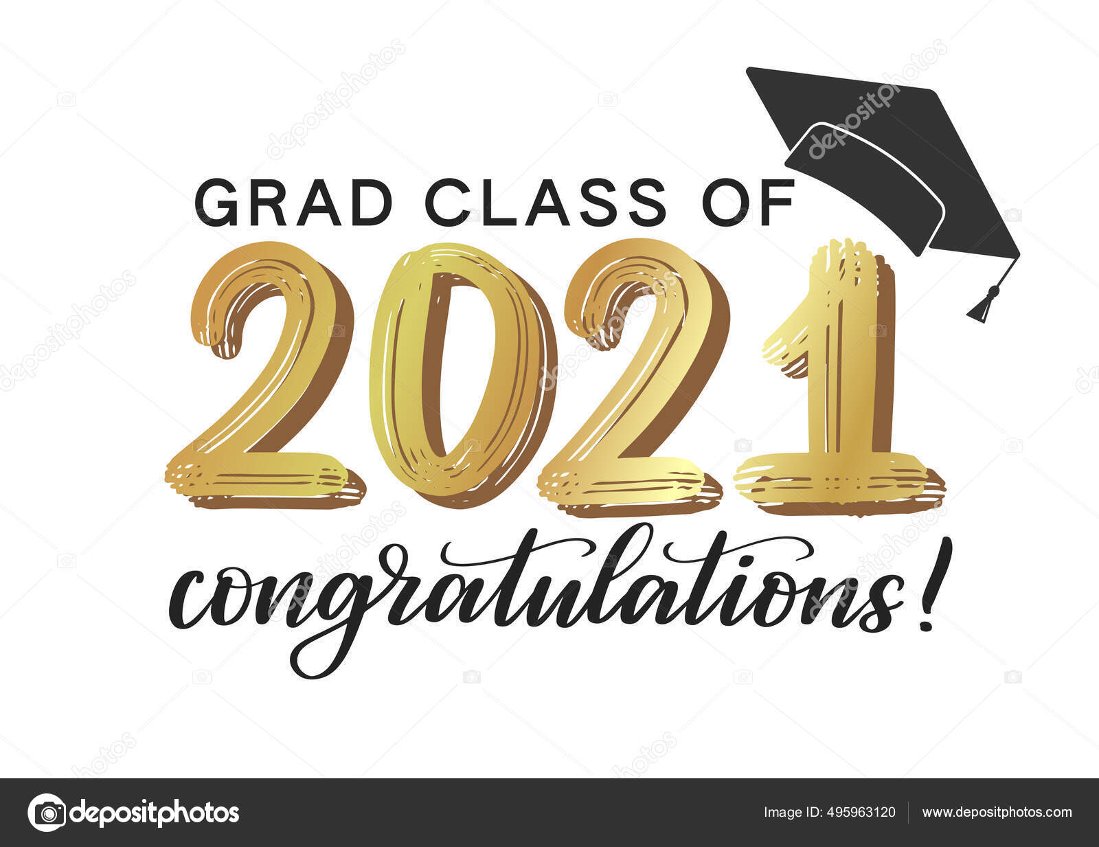 Congratulation graduates class of 2021 concept design. Congrats grad ...