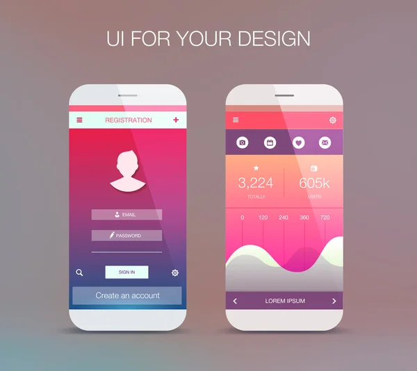 Mobile interface wallpaper design Stock Vector Image by ©best_works ...