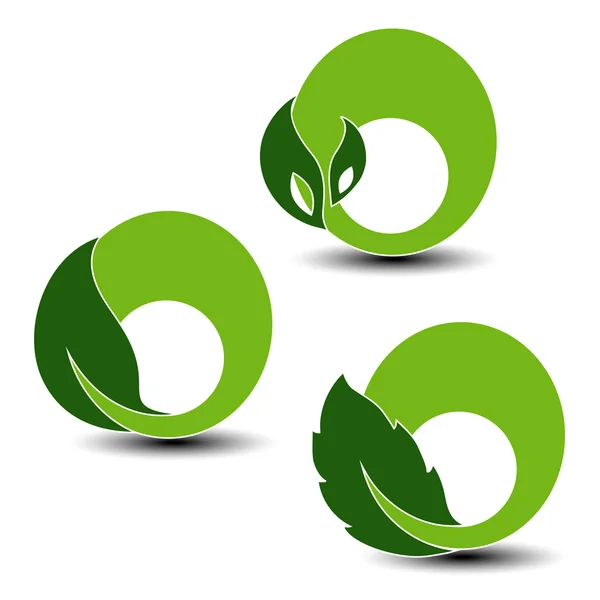 Vector natural symbols with leaf Stock Vector Image by ©Rena_Design ...