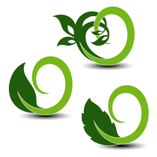 Vector natural symbols with leaf Stock Vector Image by ©Rena_Design ...