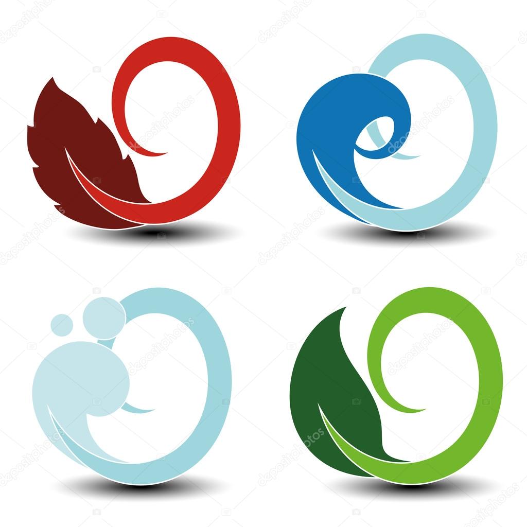 Circular elements of natural symbols Stock Vector Image by ©Rena_Design ...