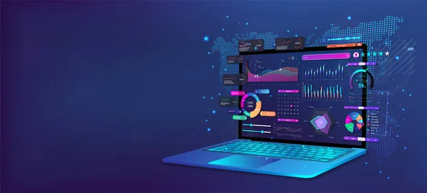 UI future collection. Colorful dashboard with infographics, diagrams, graphs, infocharts and ...