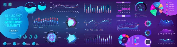 UI future collection. Colorful dashboard with infographics, diagrams ...