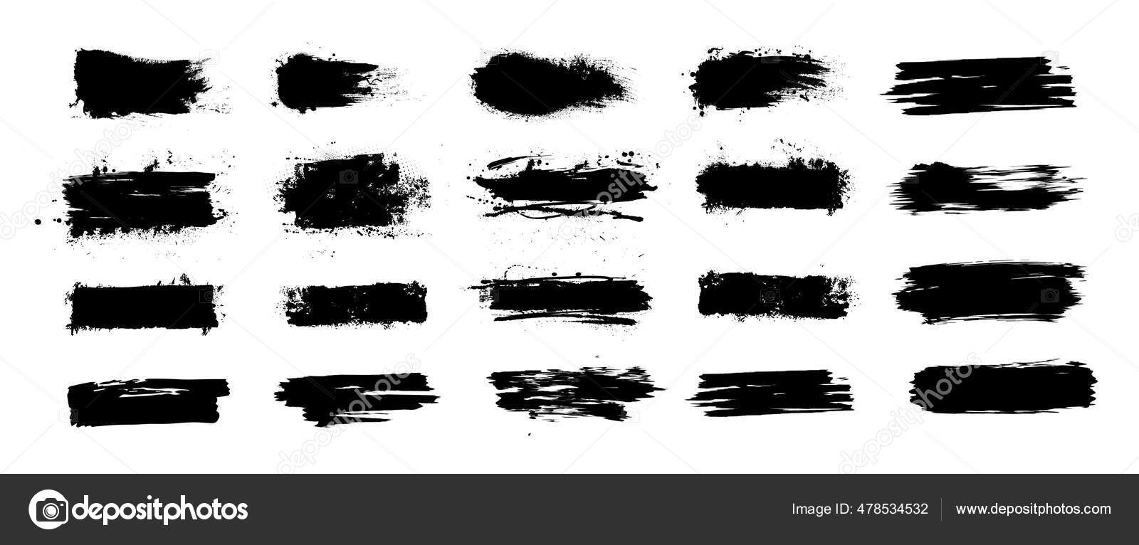 Mud splashes collection. Grunge brushstroke stencil with dirt spray ...