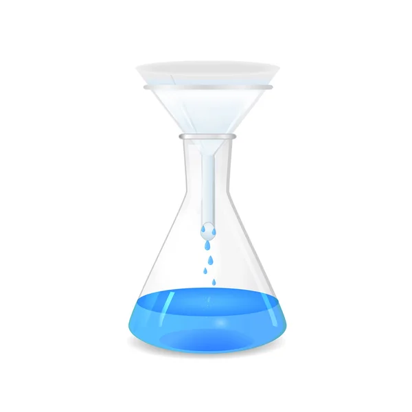 Images: cartoon conical flask | Filtration of water solution in a ...