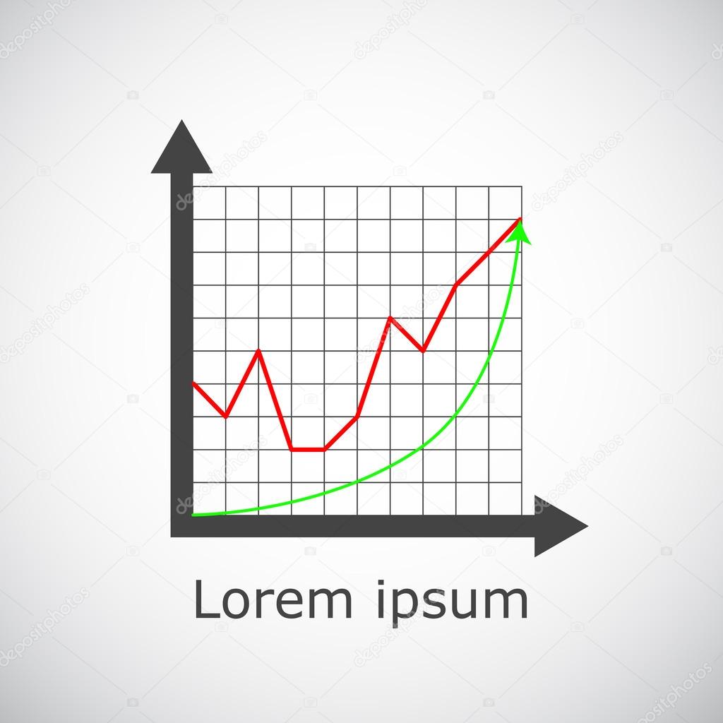 Growth chart on grid Stock Vector Image by ©logos2012 #57713645