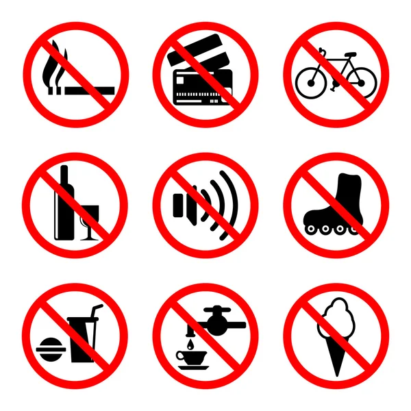Do not icons set, prohibiting signs — Stock Vector © logos2012 #92053862