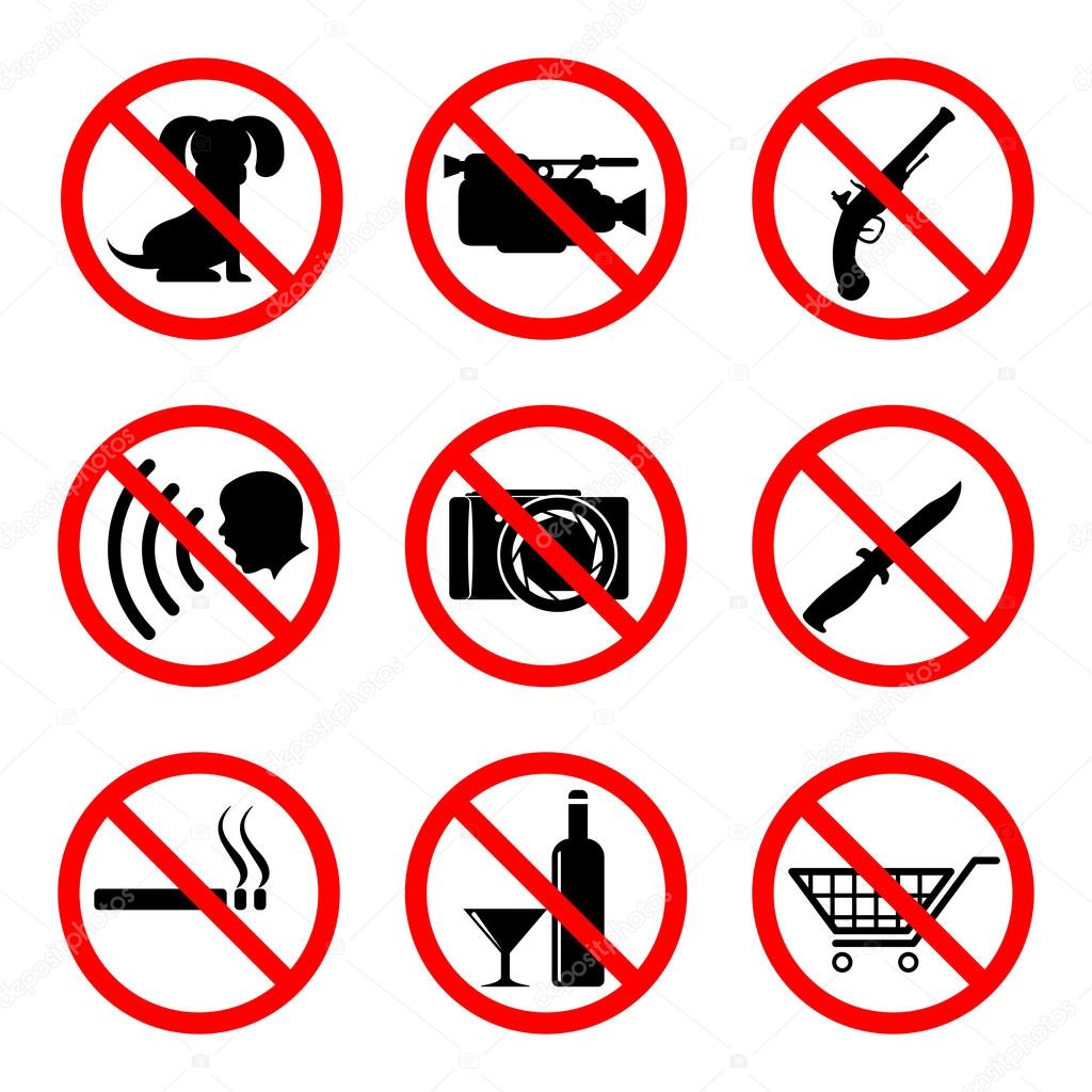 Do not icons set, prohibiting signs — Stock Vector © logos2012 #92053862