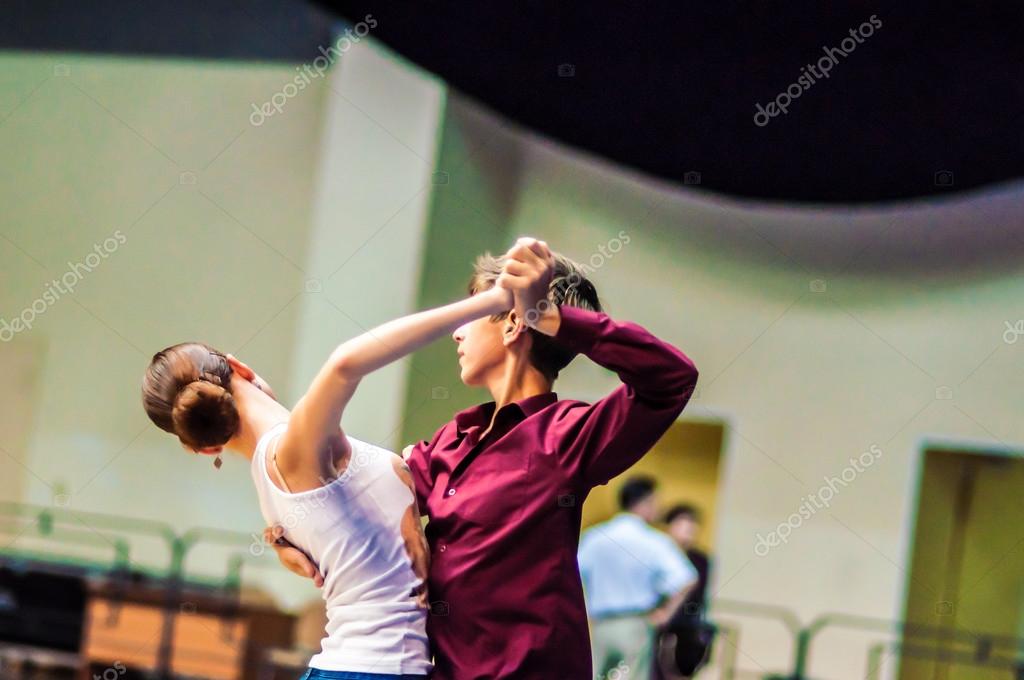 He and she whirl in dance, – Stock Editorial Photo © galkin57 #64729275