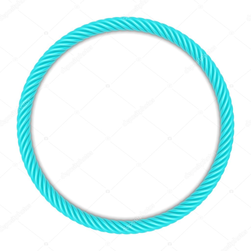 Blue round rope frame Stock Photo by ©Shtanzman 105204828