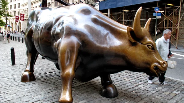 The landmark Charging Bull in Lower Manhattan represents the strength and power of the American ...