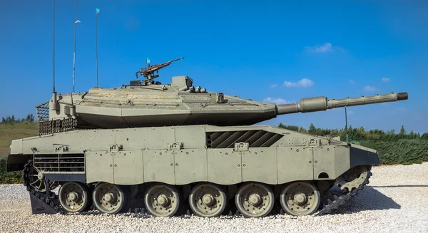 Israel made main battle tank Merkava Mk IV. Latrun, Israel – Stock ...