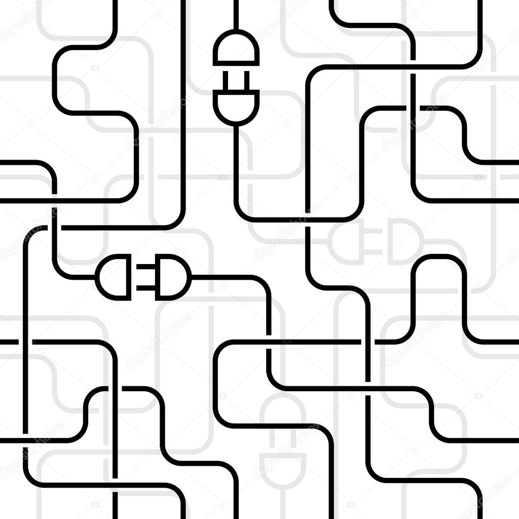 Electrical wiring background Stock Vector by ©Vilisov 119937646