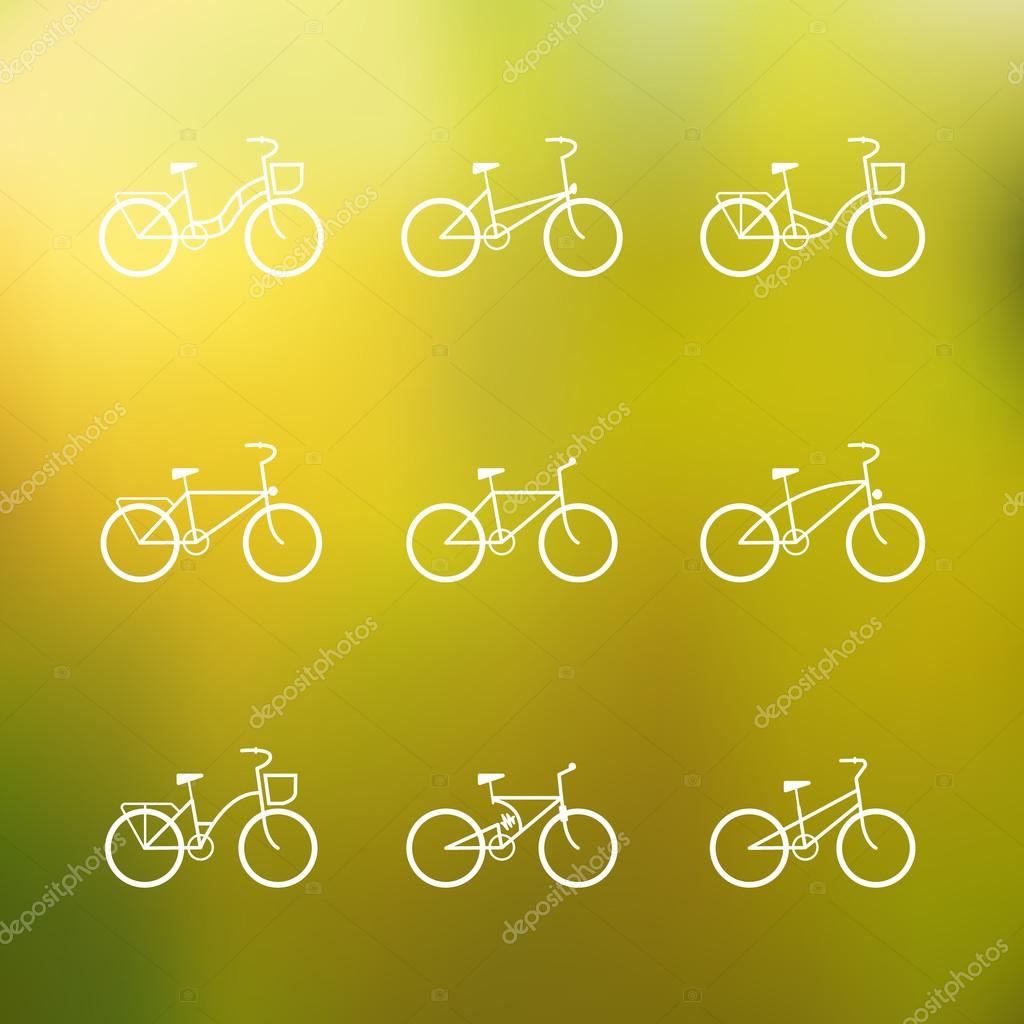 Carteles de bicicleta. vector conjunto de iconos de bicicleta simples ... Carteles de bicicleta. vector conjunto de iconos de bicicleta simples ...