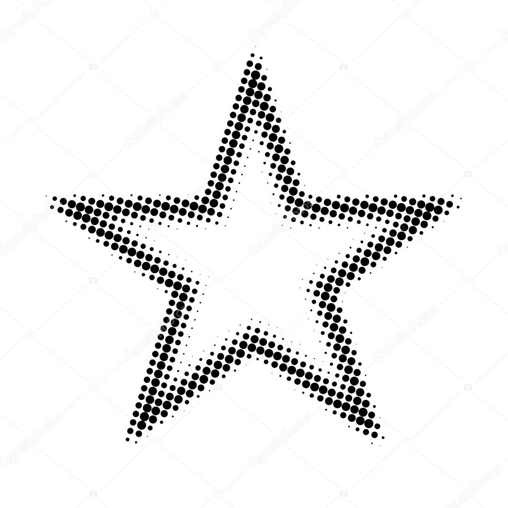 Halftone star — Stock Photo © PavelTalashov #71437427