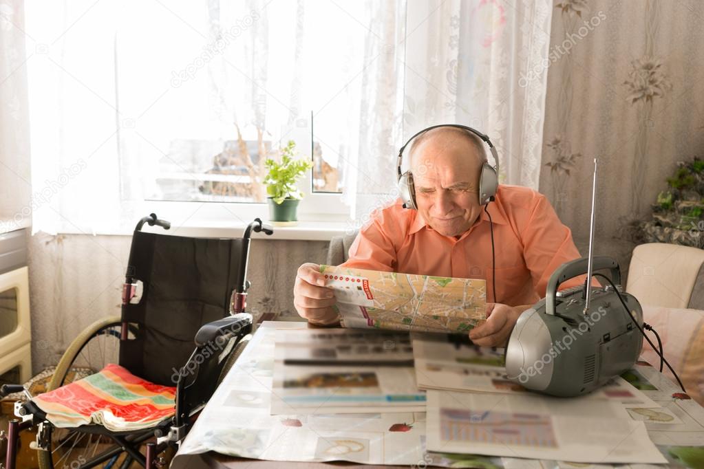 Man Listening To Radio
