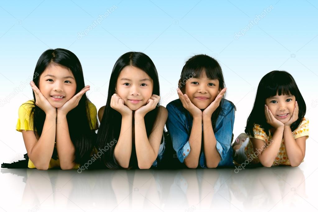 Small kids on a white — Stock Photo © pat138241 #93818460