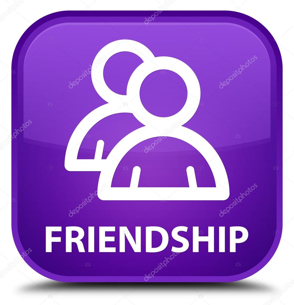 Friendship (group icon) purple square button — Stock Photo © FR_Design ...