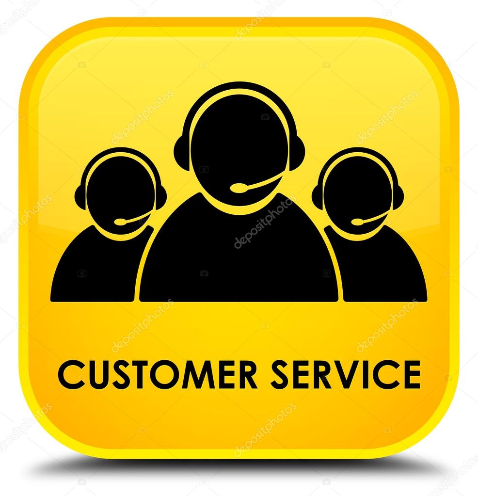 Customer service (team icon) yellow square button — Stock Photo © FR ...