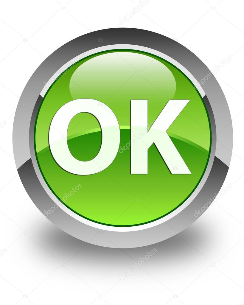 OK verde redondo botón brillante — Foto de stock © FR_Design #54663657