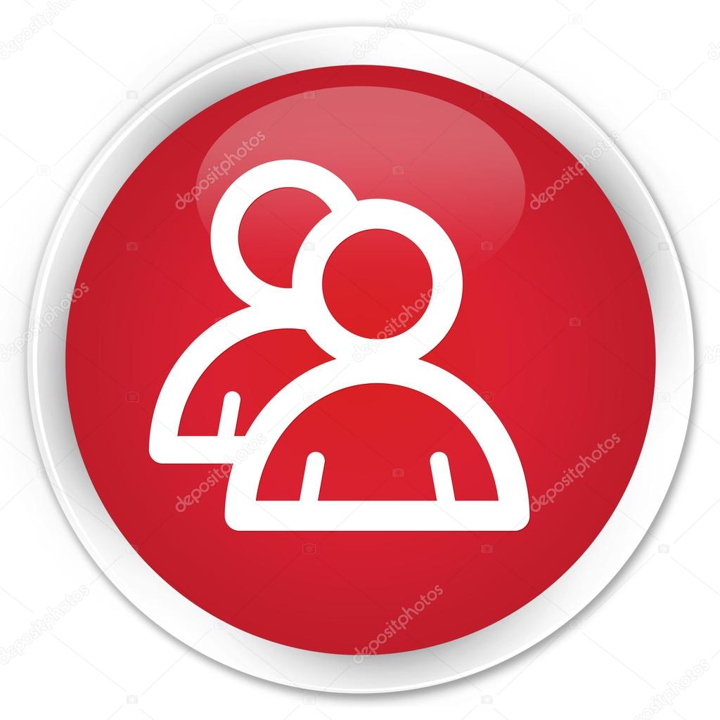 Group icon red button — Stock Photo © FR_Design #56619165