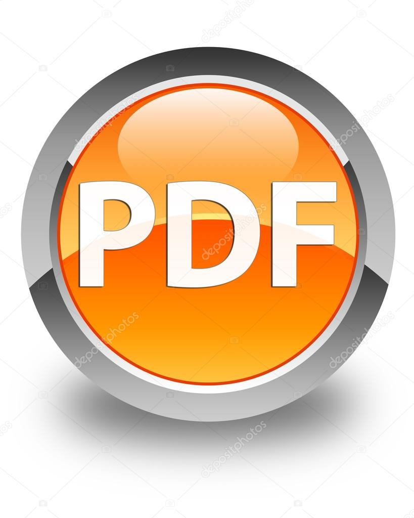 PDF glossy orange round button — Stock Photo © FR_Design #56794515