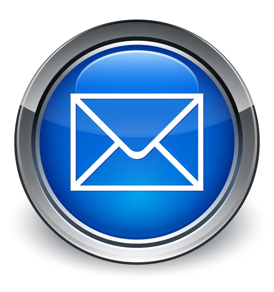 3d glossy blue mail icon on a white background Stock Photo by ...