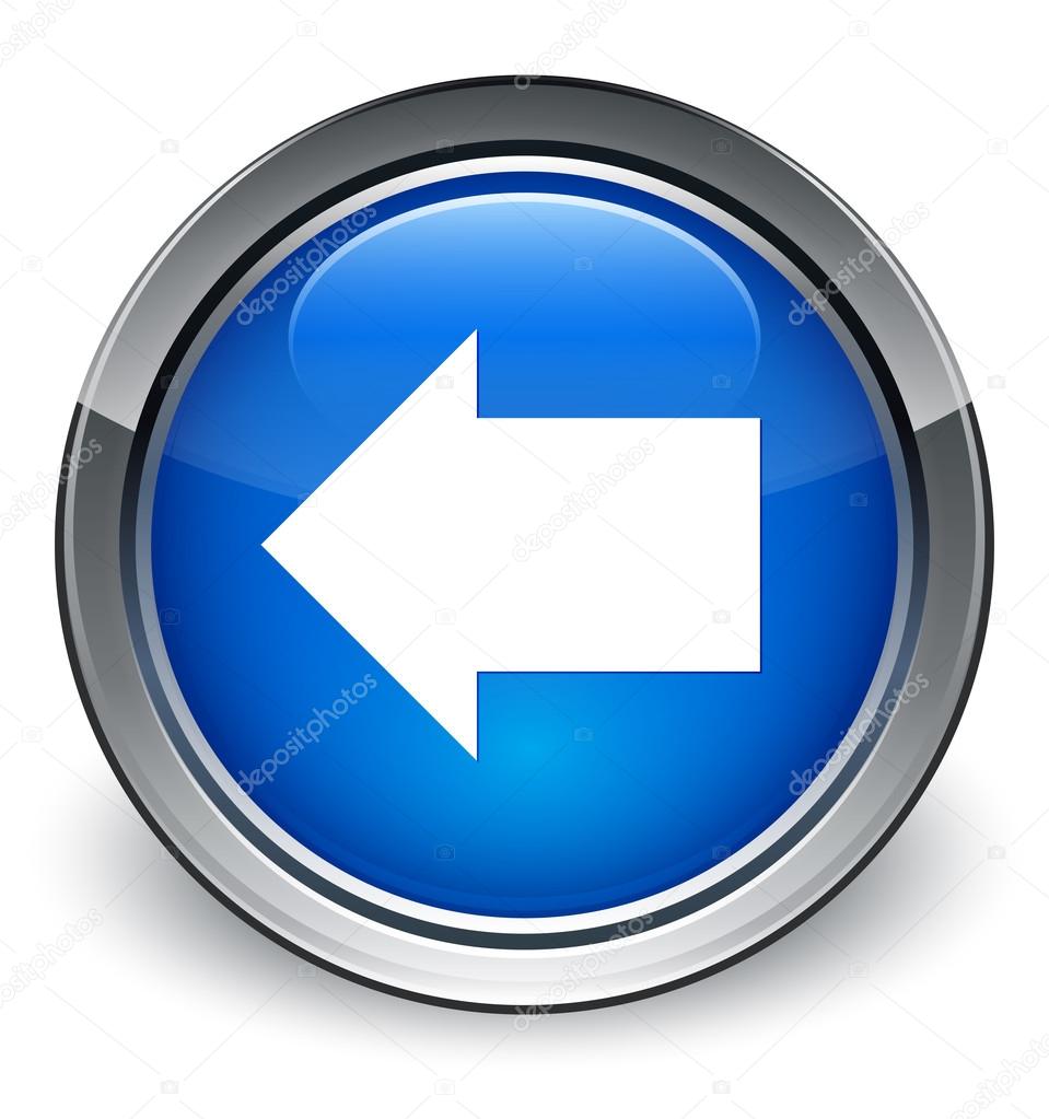 Terug pijl pictogram glanzende blauwe knop ⬇ Stockfoto, rechtenvrije ...