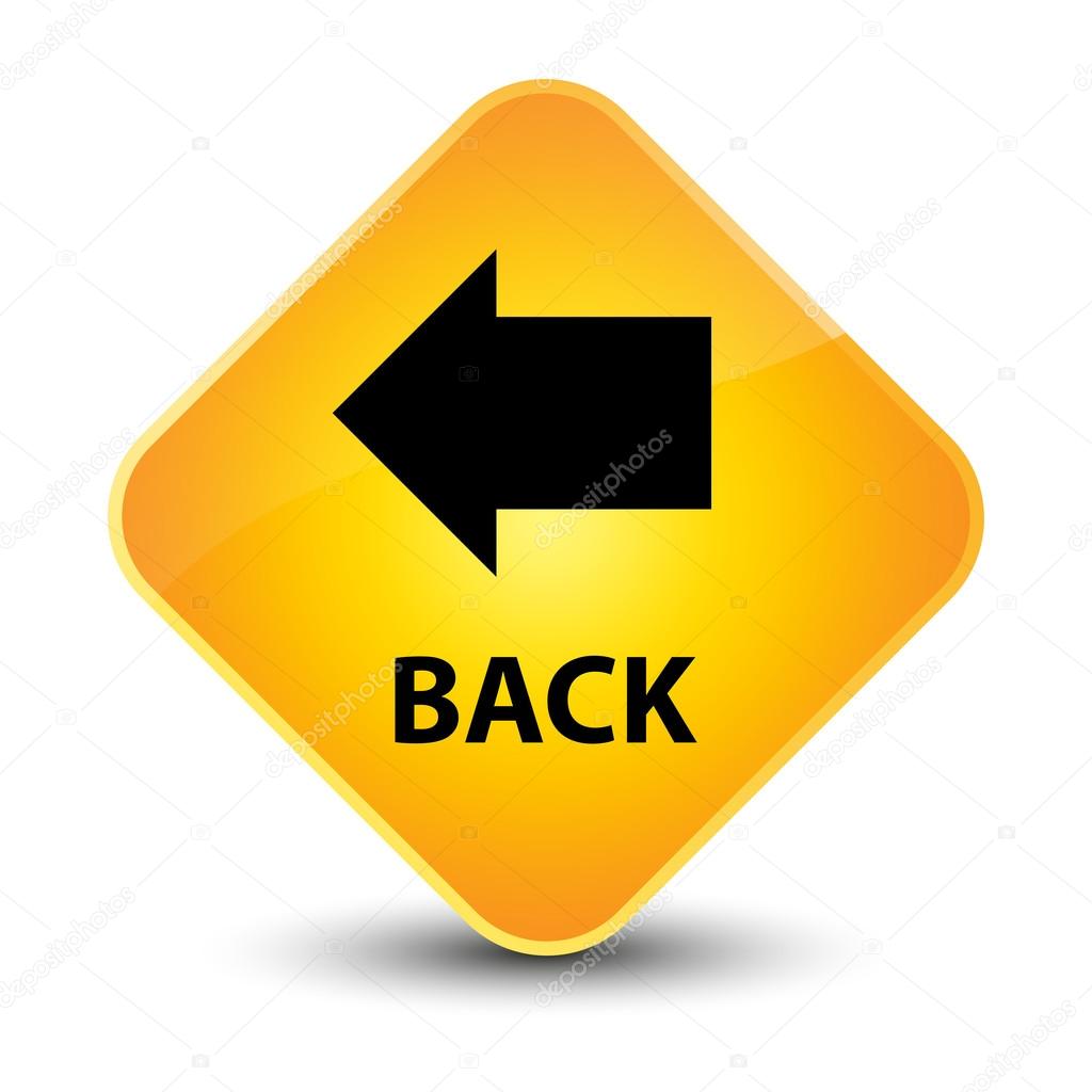 Botão voltar (ícone da seta para a esquerda) amarelo — Stock Photo ...