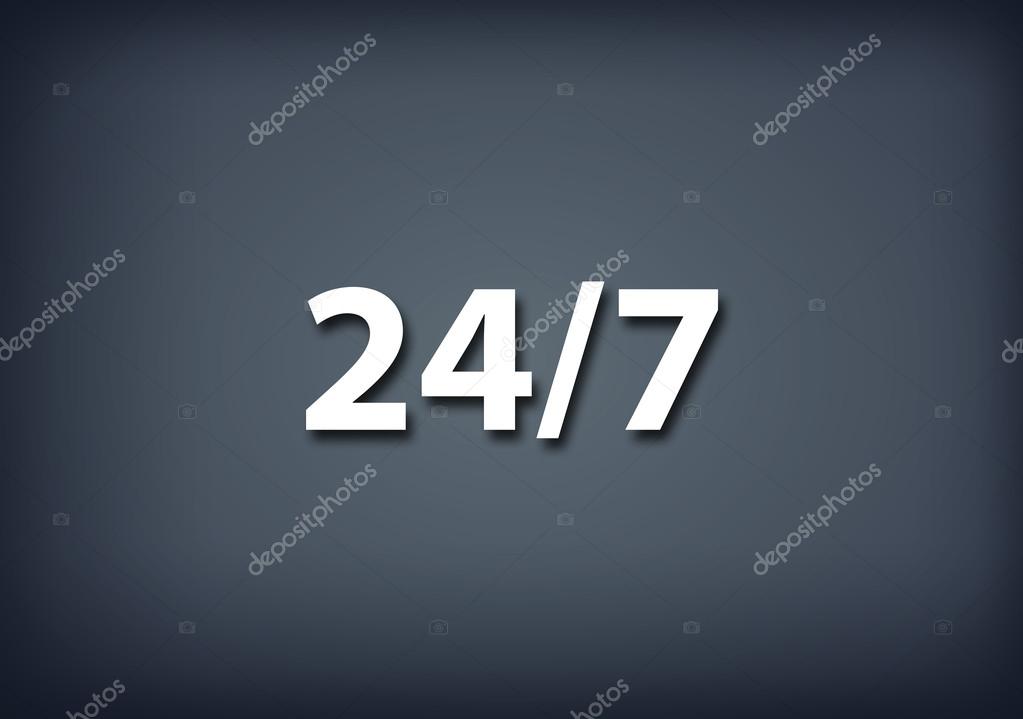 24by7 icon — Stock Photo © FR_Design #56824101