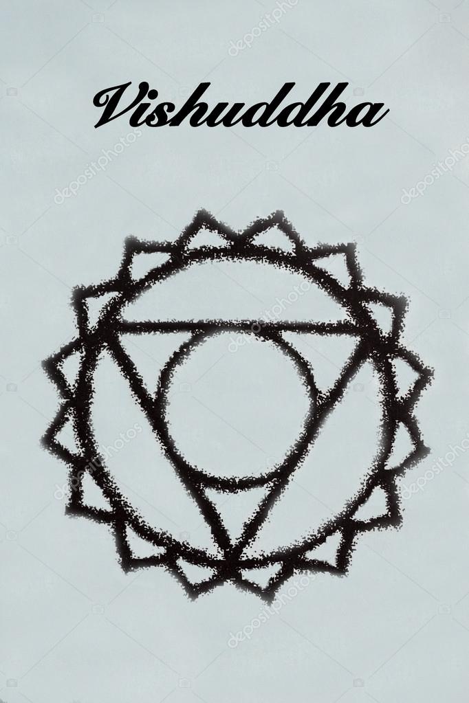 Vishuddha chakra.Isolated — Stock Photo © chatsimo #90052824