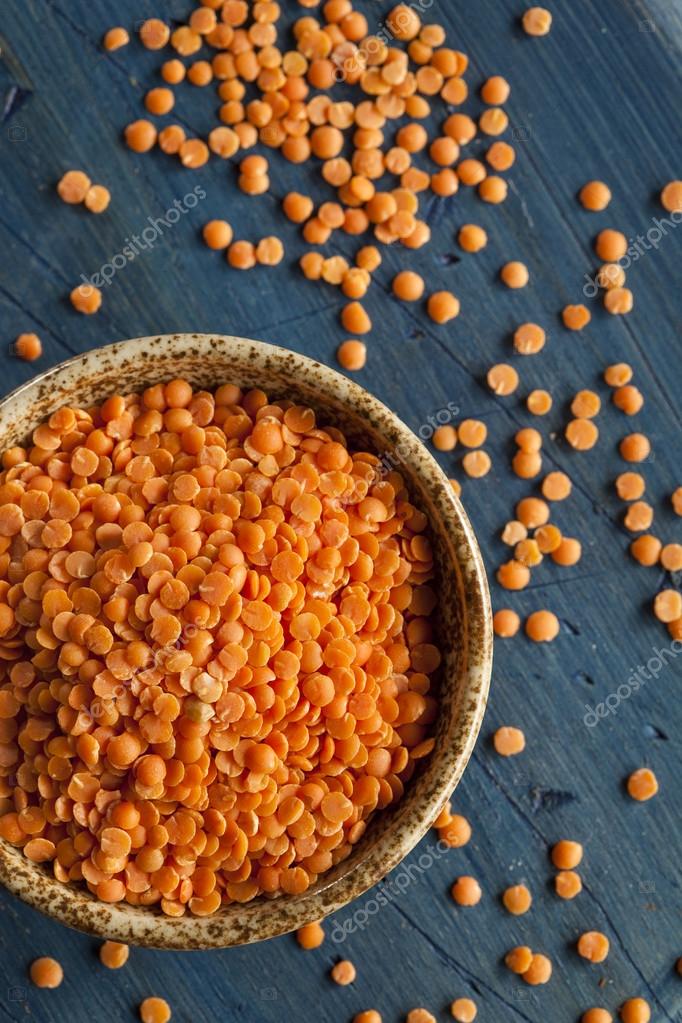 Organic Raw Red Lentils Stock Photo by ©bhofack2 60209273
