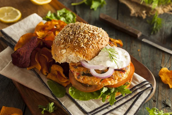 Salmon burger Stock Photos, Royalty Free Salmon burger Images ...