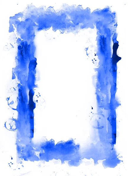 Blue watercolor frame Stock Photo by ©skab3txina 44360355