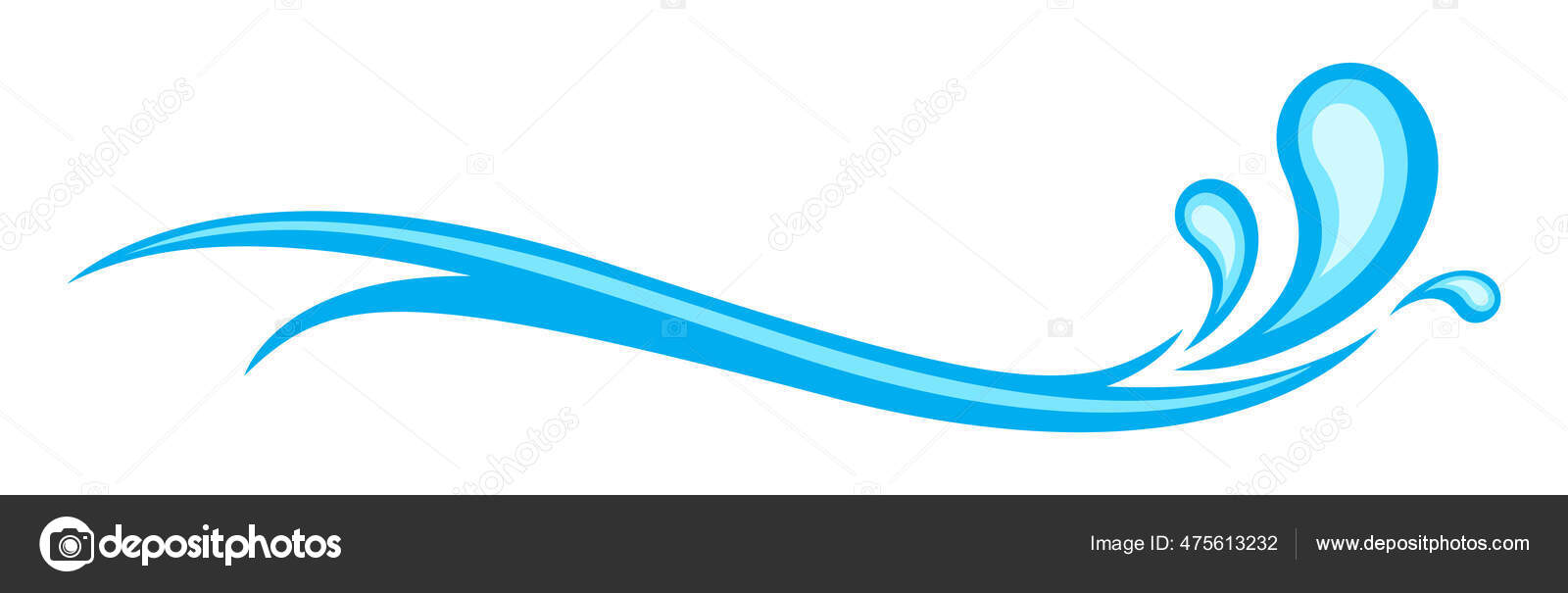 Water Splash Water Wave Ocean Graphic Symbol Water Ripples Light Stock ...