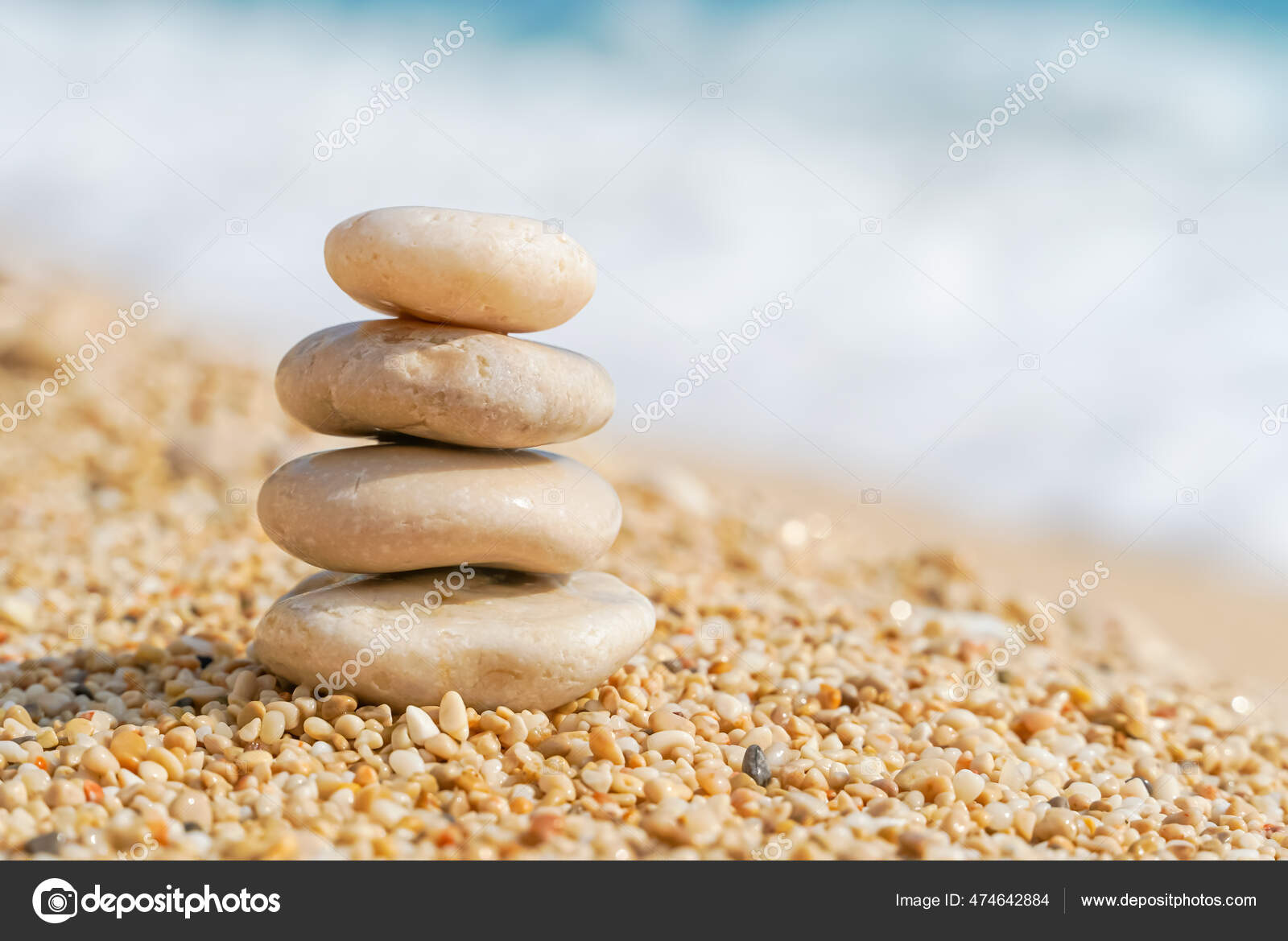 Pyramid Stones Balance Sand Beach Zen Balance Minimalism Harmony Peace ...
