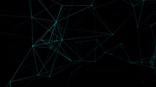 Digital Plexus Background Abstract Wave Connected Dots Lines Network Connection — Stock Video ...