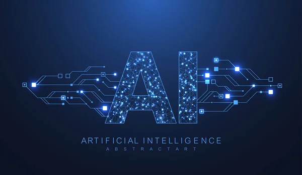 Artificial Intelligence Logo, Icon. Vector symbol AI. Deep Learning and Future Technology ...